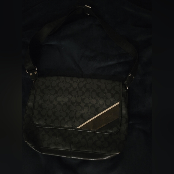 Coach | Bags | Coach Black And Gray Mens Messenger Bag | Poshmark